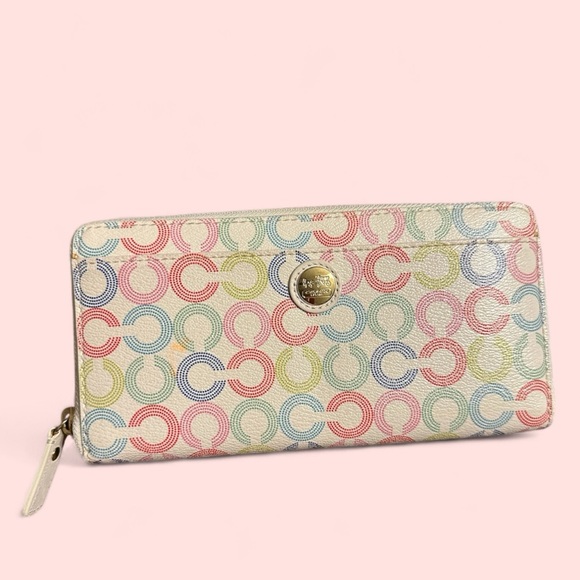 Coach | Bags | Coach Multicolor Signature C Wallet | Poshmark
